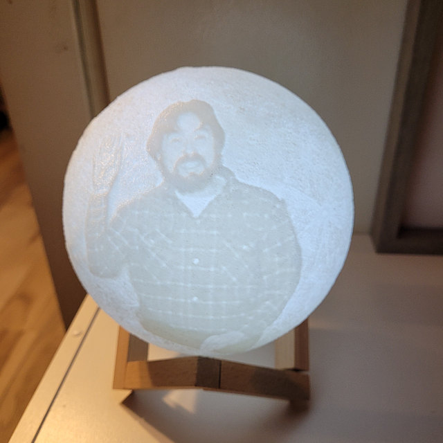 Custom 3D Engraved Moon Lamp Night Light With Photo | MyPhotoLamps